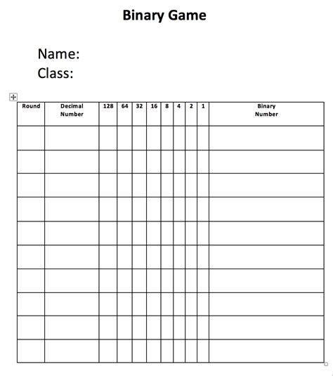 Binary Number 34auburn Primary School