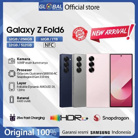 Jual Samsung Galaxy Z Fold 6 5G 12GB 1TB 12 512GB 12 256GB Garansi Resmi Shopee Indonesia