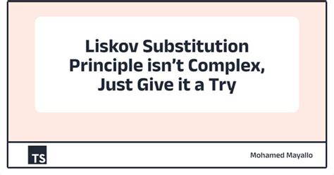 Mohamed Mayallo On Linkedin Liskov Substitution Principle Isnt