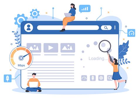 Website Loading Speed Optimization Vector Illustration 3310928 Vector