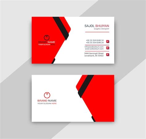 Premium Vector Premium Red Color Business Card Design Templates