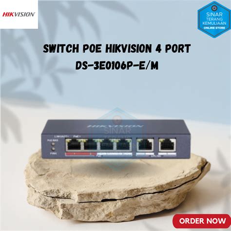Jual Switch Poe Hikvision Ds 3e0106p E M 4 Port Poe 2 Port Uplink Shopee Indonesia