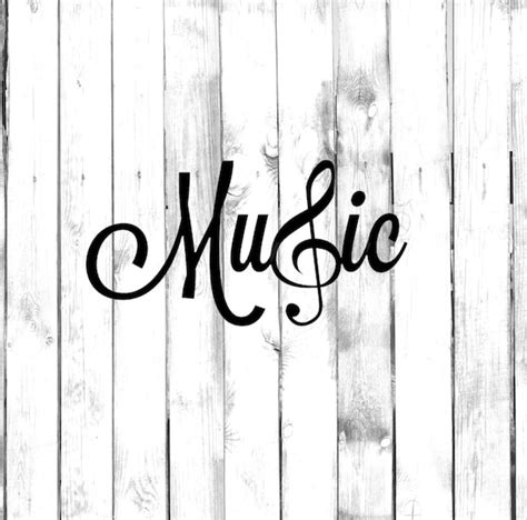 Cursive Music Text With Note Etsy Cursive Music Text With Note Etsy