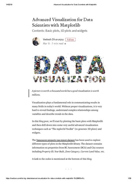 Advanced Visualization For Data Scientists With Matplotlib Pdf Pie