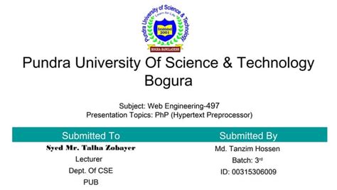 Basic Php Presentation Ppt