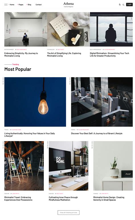 Athena Laravel Minimal Blog Magazine