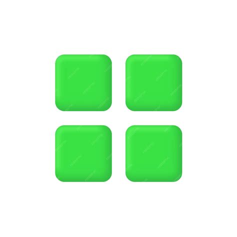 Premium Vector 3d Realistic Square App Buttons Game Popup Icon Window