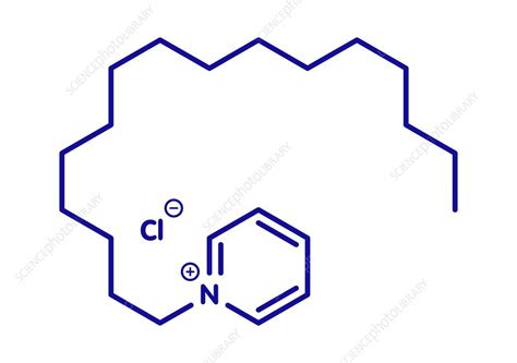 Cetylpyridinium Chloride Antiseptic Molecule Illustration Stock Image F030 5201 Science