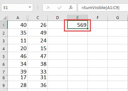 How To Quickly Sum Values Excluding Hidden Columns In Excel