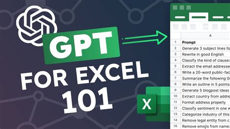 GPT For Excel A Beginner S Guide 101 YouTube