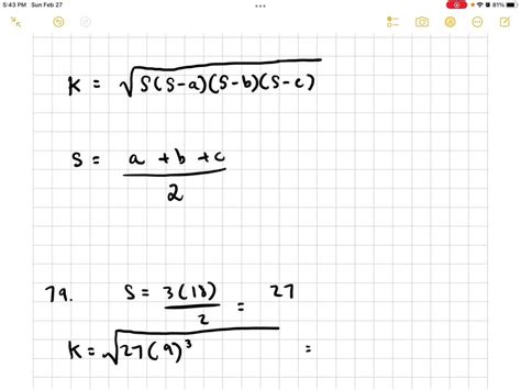 ⏩solved use radicals to solve the problems find the area of an… numerade