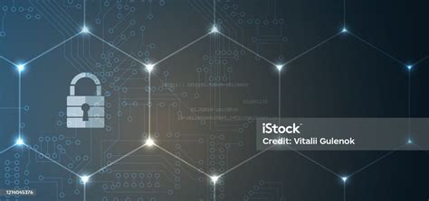 사이버 보안 및 정보 또는 네트워크 보호 비즈니스 및 인터넷 프로젝트를 위한 미래 기술 웹 서비스 데이터에 대한 스톡 벡터 아트