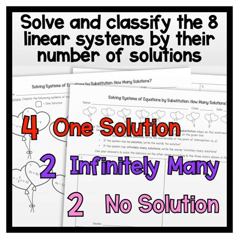 Solving Systems Of Equations By Substitution Worksheet With Coloring Activity