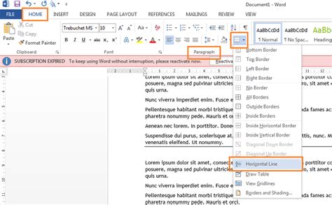 The Long Way And The Short Way To Add Horizontal Lines In Word VA Pro
