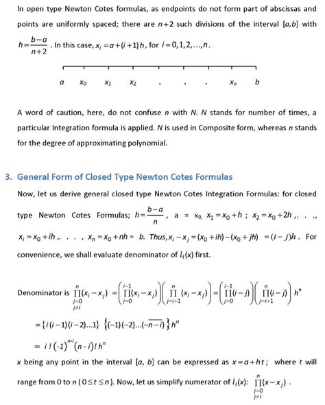 General Newton Cotes Integration Formulas Particular Cases Simpsons 1 3 Rule And Simpsons 3 8