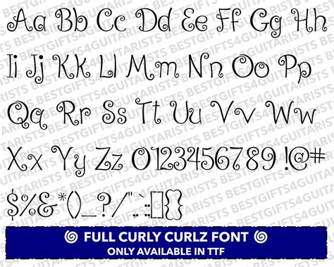Curly Curlz Font SVG Curly Font TTF Curly Curlz Letters Svg Png Ttf Pdf Curly Curlz