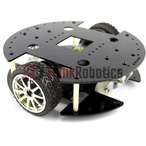 2 Wheel Drive Rugged Robot Chassis With 37mm 37b280 Gear Motor At