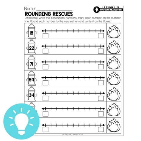 lucky to learn math lesson 1 21 rounding nearest ten mini lesson rounding rescues
