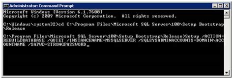 Disaster Recovery Rebuild System Databases On Sql Server Cluster