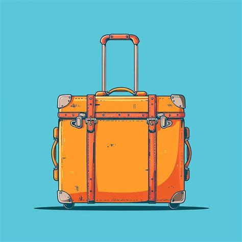 A Drawing Of A Suitcase With A Handle That Says The Word On It