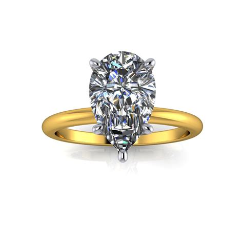 3 12ct Pear Cut Lab Grown Catalina Design Two Tone Michael Arthur Diamonds