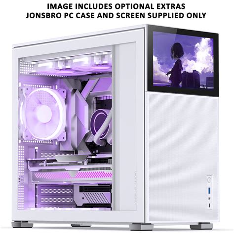 JonsBo D41 Mesh Screen ATX PC Case White Tempered Glass Falcon