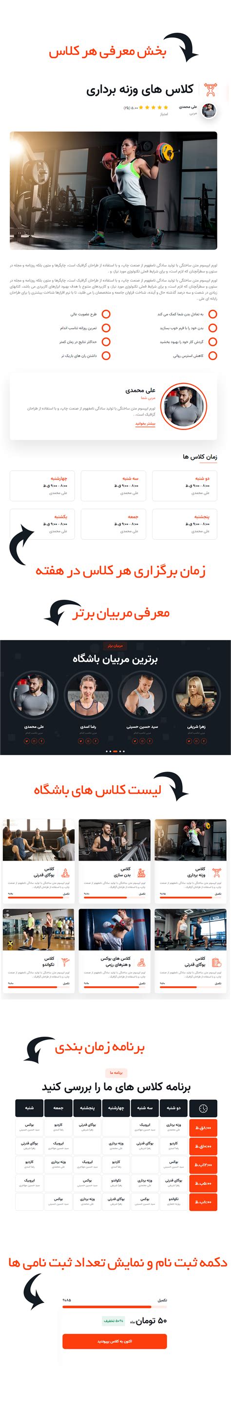 قالب Html باشگاه فیت هاب، Fithub