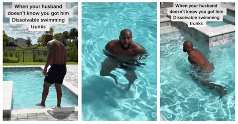 Dad Is Mortified As His Swimming Trunks Dissolve In The Pool Thanks To