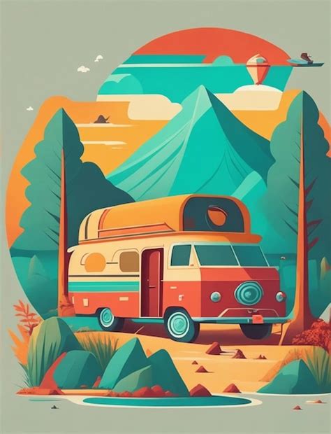 Desenho Para Ilustrações De Aventura E Viagens Foto Premium