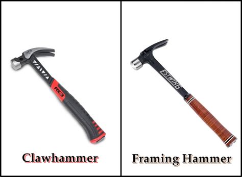 differences between clawhammer and framing hammer