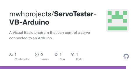 GitHub Mwhprojects ServoTester VB Arduino A Visual Basic Program