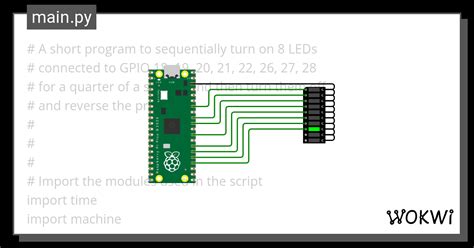 Sequential Led Wokwi Esp32 Stm32 Arduino Simulator
