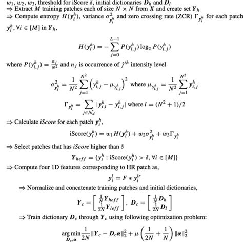 Training Phase Of Dictionary Learning Based Image Super Resolution Download Scientific Diagram