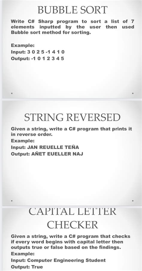 Solved Bubble Sort Write C Sharp Program To Sort A List Of