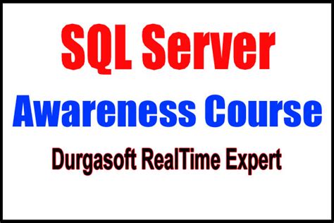 Sql Server Awareness Course