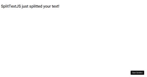 Split Text Js Examples CodeSandbox