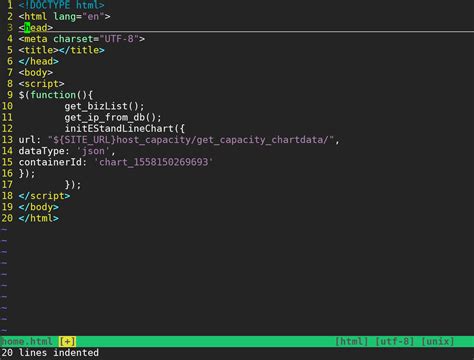 Update Html Syntax Indentation On Vim Unihon S