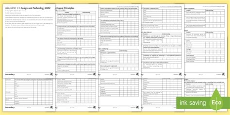 AQA GCSE Design Technology Babe Tracker Booklet