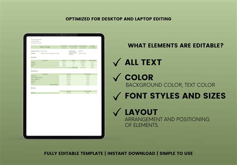 Easy To Use Paystub Template For Small Business Editable Paystub Template With Automatic