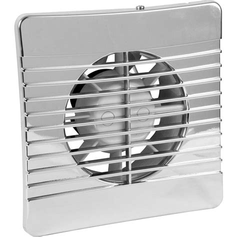 Airvent 100mm Chrome Low Profile Extractor Fan Timer Extractor Fans Bathroom Extractor Fan