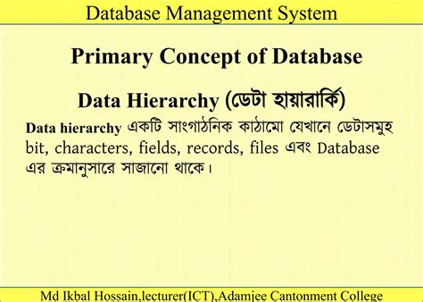 Hsc Ict Database Management System Bangla Version Pdf