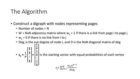 Page Rank Algorithm Final Pptx Search Internet