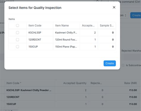 Issue In The Purchase Receipt When Create Quality Inspection Erpnext Frappe Forum