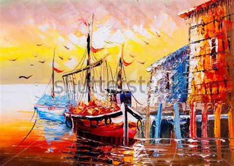 Купить картину Закат у причала Cyc в Киеве доступная цена в Украине