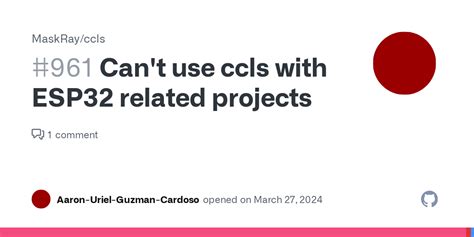 Cant Use Ccls With Esp32 Related Projects · Issue 961 · Maskrayccls