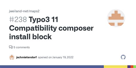 Typo3 11 Compatibility Composer Install Block · Issue 238 · Jweiland