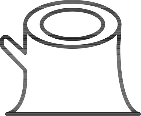 Line Art Tree Stump Icon In Flat Style Vector Art At Vecteezy