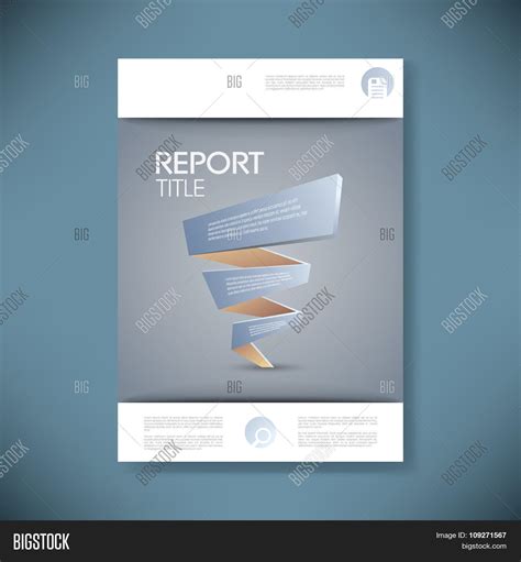 Report Cover Template Vector And Photo Free Trial Bigstock