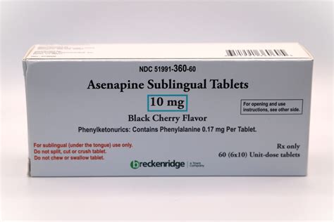 Asenapine Sublingual Tablets Breckenridge