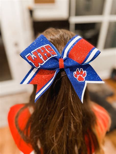 Glitter Cheer Bow Glitter Competition Cheer Bow Etsy Cute Cheer Bows Glitter Cheer Bow